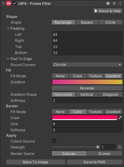 Frame Filter Component | Chocolate Dinosaur